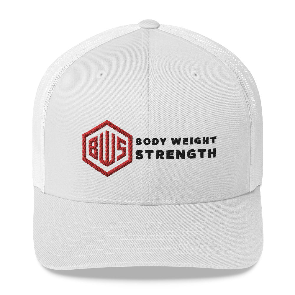 BWS White Mesh Hat – Bodyweight Strength